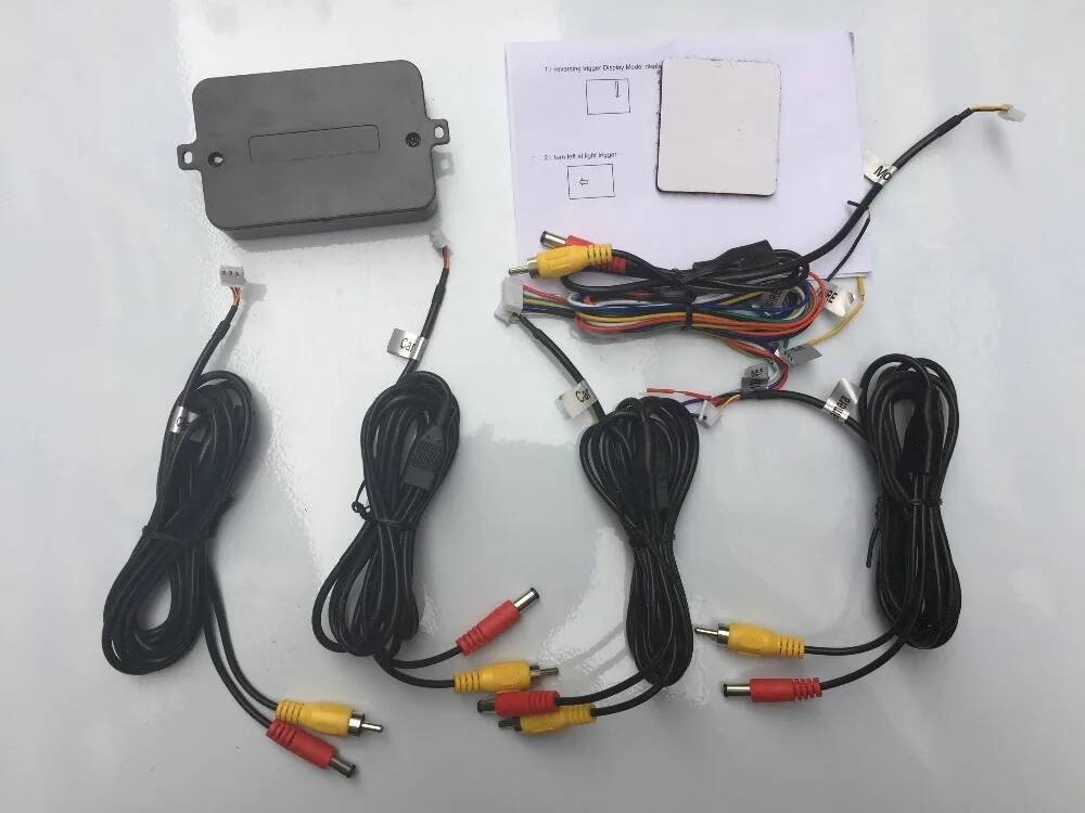 Control Car Box 4 Way Cameras Switch parking System for Left Right Side ...