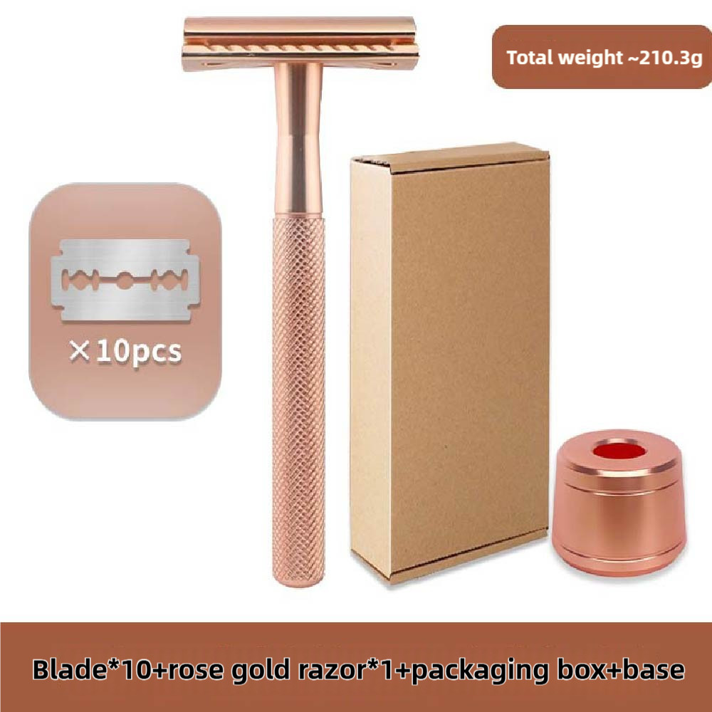 Safety Razor with Weighted Handle and 10 Double Edge Safety Blade ...