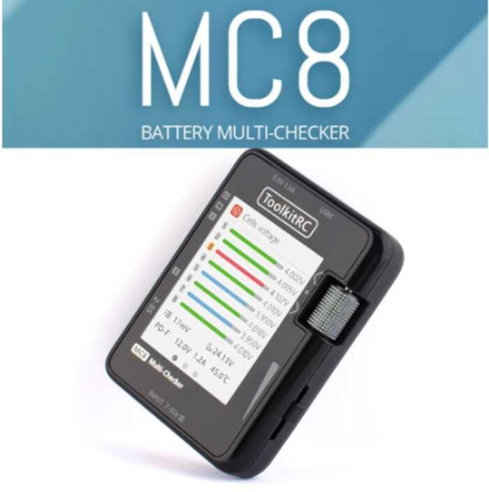 66A Toolkitrc 3 Mc8 Battery Checker LCD Display Digital Capacity Bafor Lipos ESC | Shopee ...