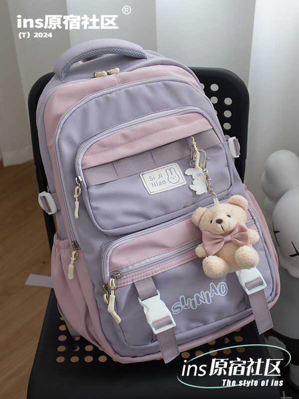 New Ins 2025 Style Junior High School Student Large Capacity Backpack ...