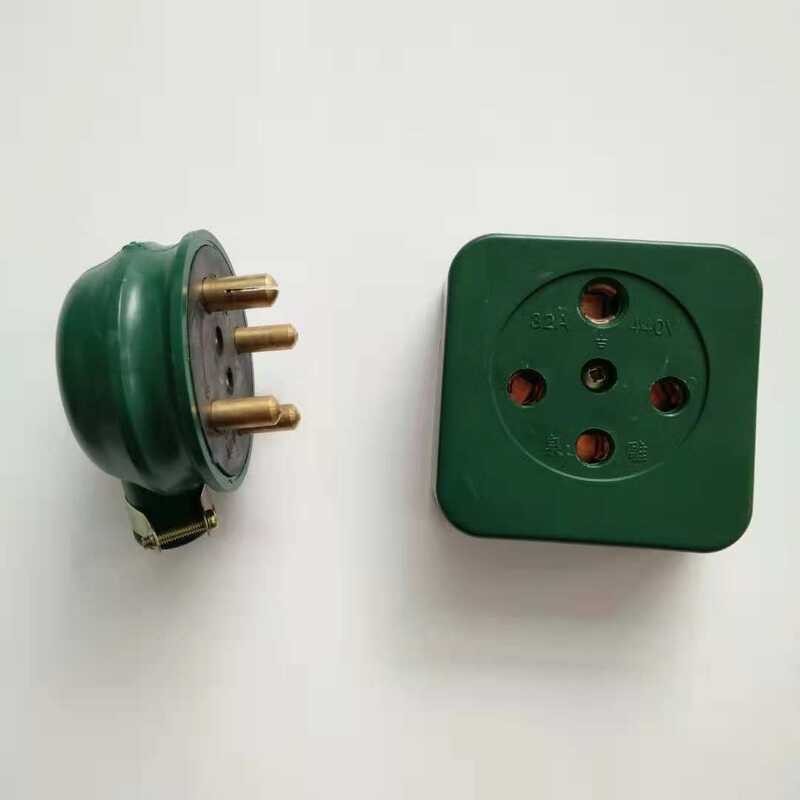 Rubber three-phase four wire industrial plug socket 25A/32A high-power ...