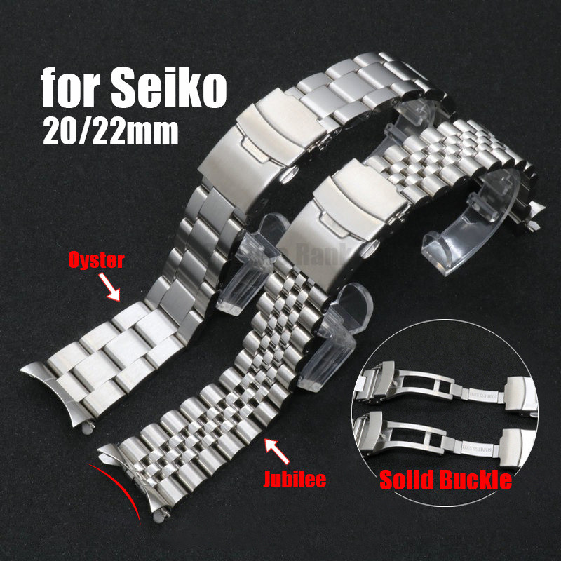 Luxury 20mm 22mm Soild Stainless Steel Watch Strap for Seiko Jubilee ...