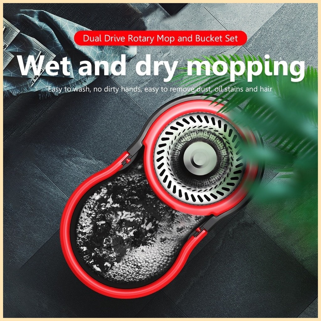 Oimiu 360 Mop With Spinner Rorating Map Squeezer Floor Cleaning Heavy ...