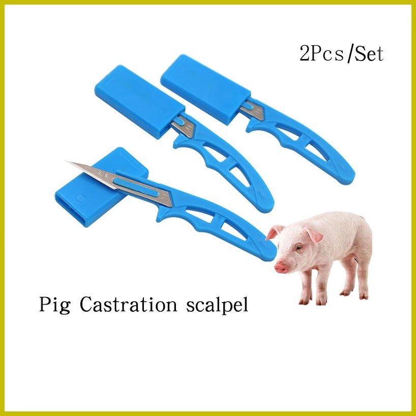 2PCS mini castration knife tool piglet cattle sheep pet farm animal ...