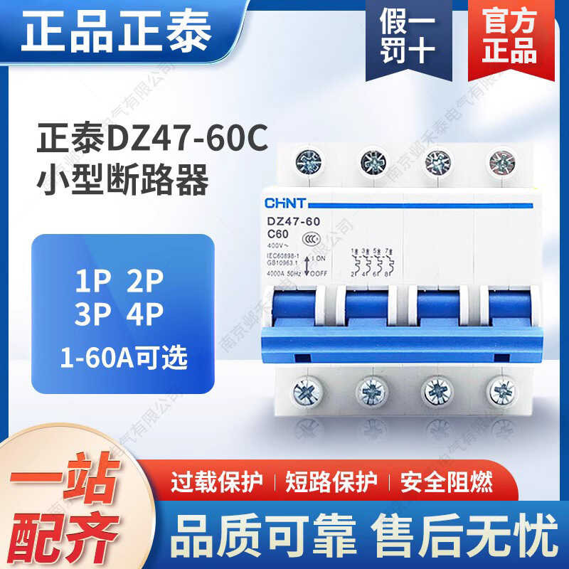 Zhengtai air switch circuit breaker DZ47-60 1P/2P/3P/4P/C 10A16A2A2A40A60A | Shopee Philippines