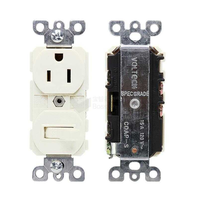 American standard switch socket 15A American one on one plug wall ...
