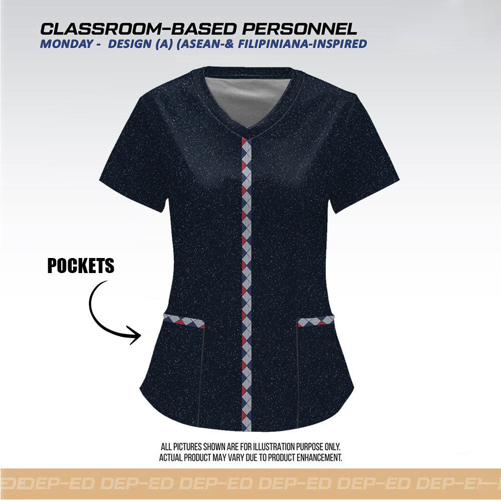 2025 Women's Deped Uniforms Tuesday Thursday Teachers Uniforms Casual ...