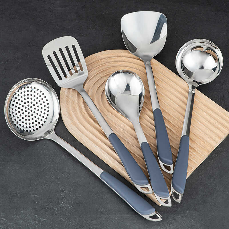 Steel ⭐Aaaaa Stainless Spatula And Ladle Set, Large Slotted Spoon, Soup ...