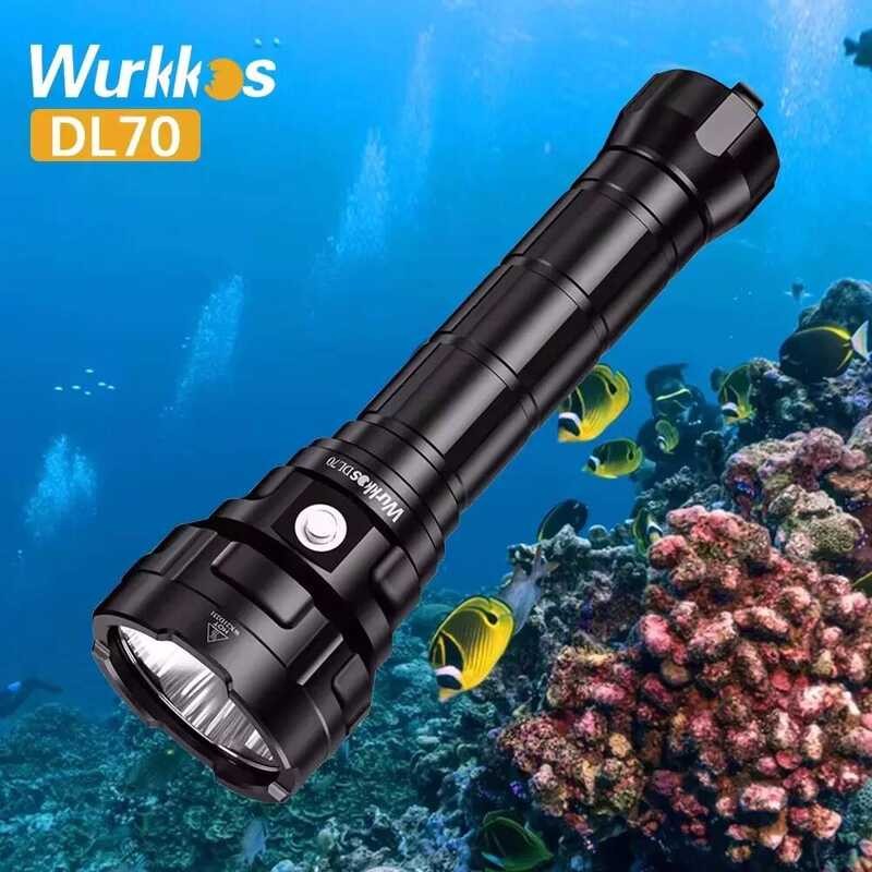 46 Wurkkos 2 Dl70 Scuba Diving Er Bright Double 26650 Battery 13000Lm Ipx8 Waterproof Underwater ...