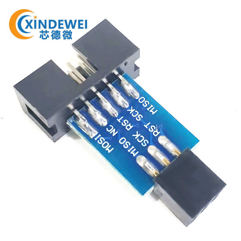 AVRISP/USBsp/STK500 10PIN to 6PIN standard adapter ISP adapter module ...