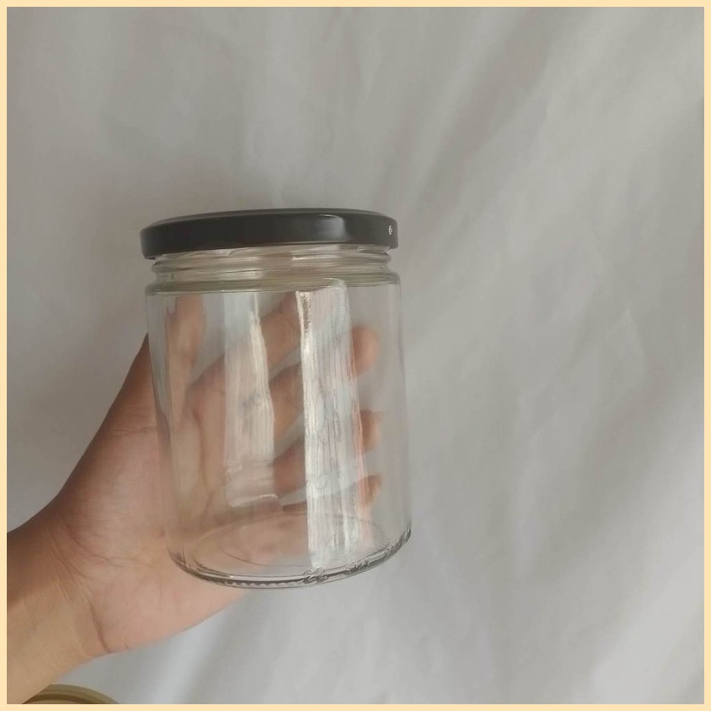 M7927 500ml Glass Jar ( sold per box of 24) with free plastic seal food ...