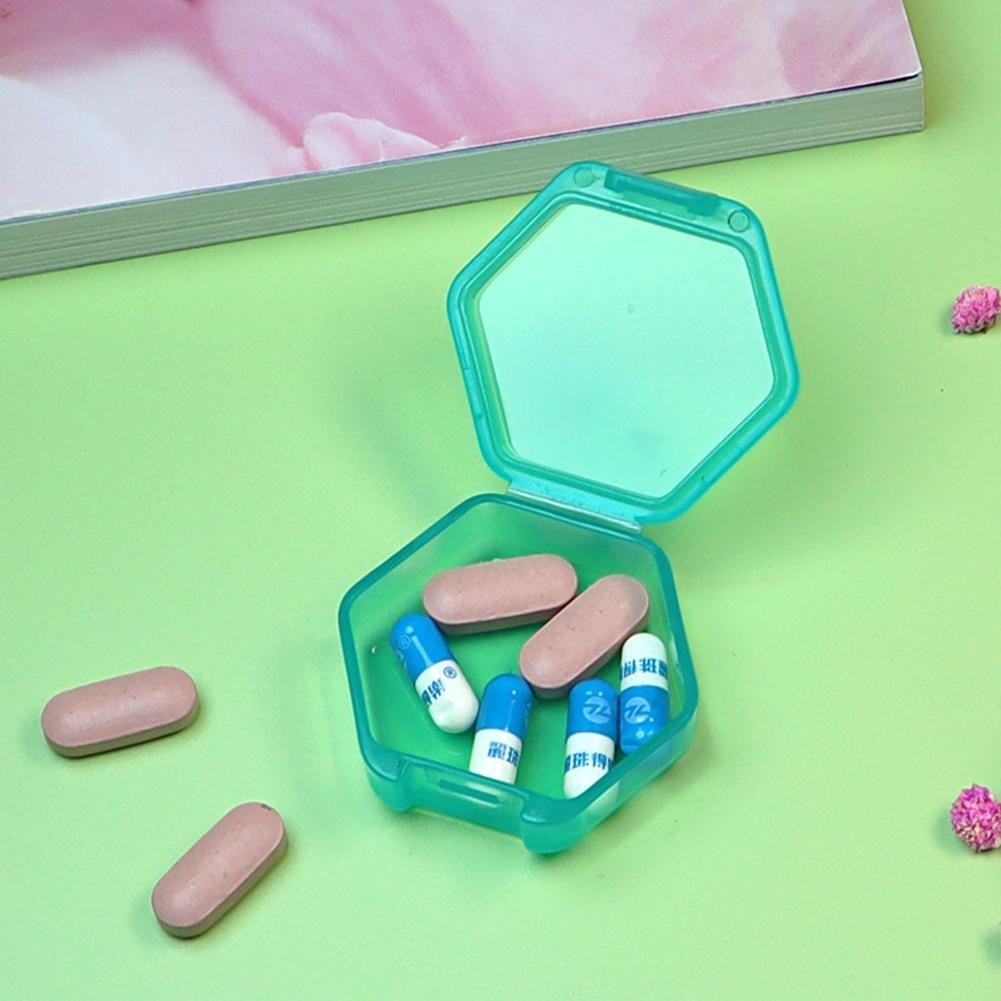 3/4pcs Mini Pentagon Square Pill Box Outdoor Travel Portable Medicine ...
