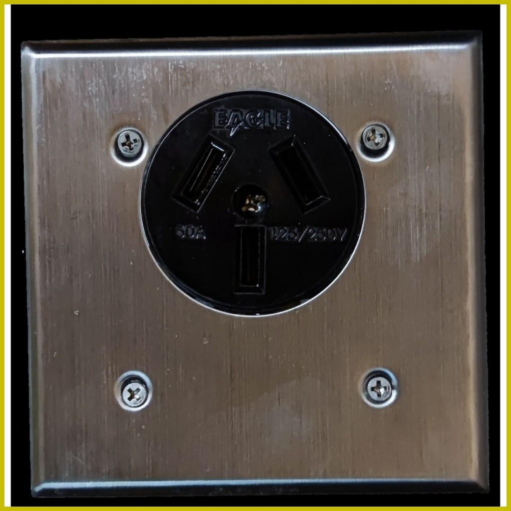 Eagle Range Outlet w/ Plate 50A 250V, Range Outlet 50A 250V with ...