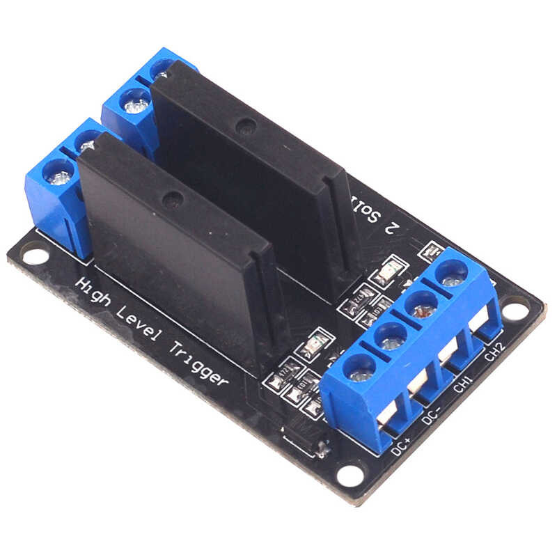 HY-M284 2-channel solid-state relay module 3-24V DC control DC fused ...