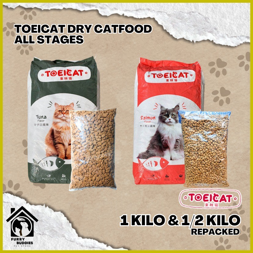 ۞ TOEI CAT DRY CATFOOD ALL STAGES KITTEN & ADULT (1/2 & 1 KILO ...