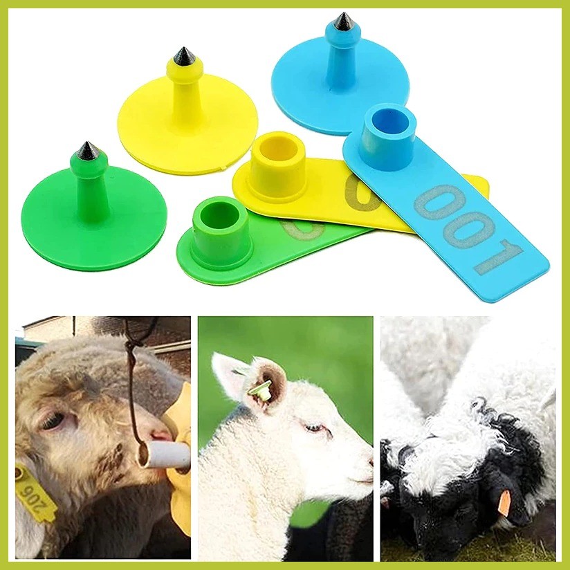 ∤ ⭕ Animal Ear Tag Applicator Plier with Number 001-100 Ear Tags Set ...
