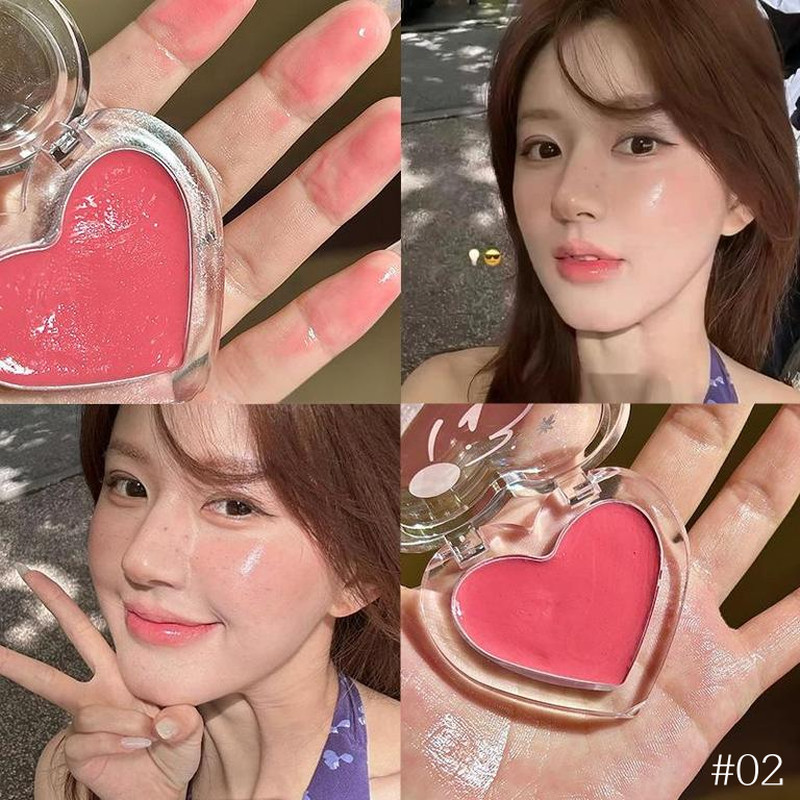 Love Blush Balm Shimmer Highlighter Hydrating Brightening Finishing Balm Natural Hydrating Blush ...