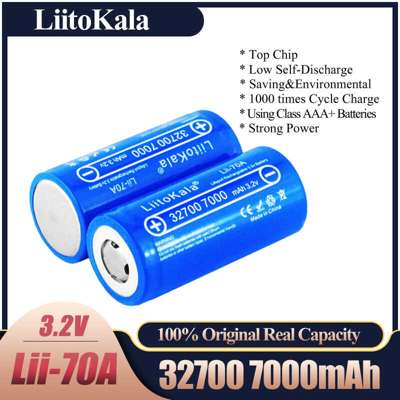 NEW 2022 Li-70A Litokala 3.2 V 32700 6500 Mah 7000 Mah Battery Lifepo4 ...