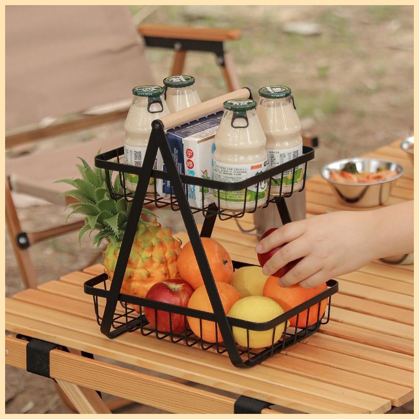 ALLSHOP Fruit Basket Table Display Fruits Stand Detachable Vegetables ...