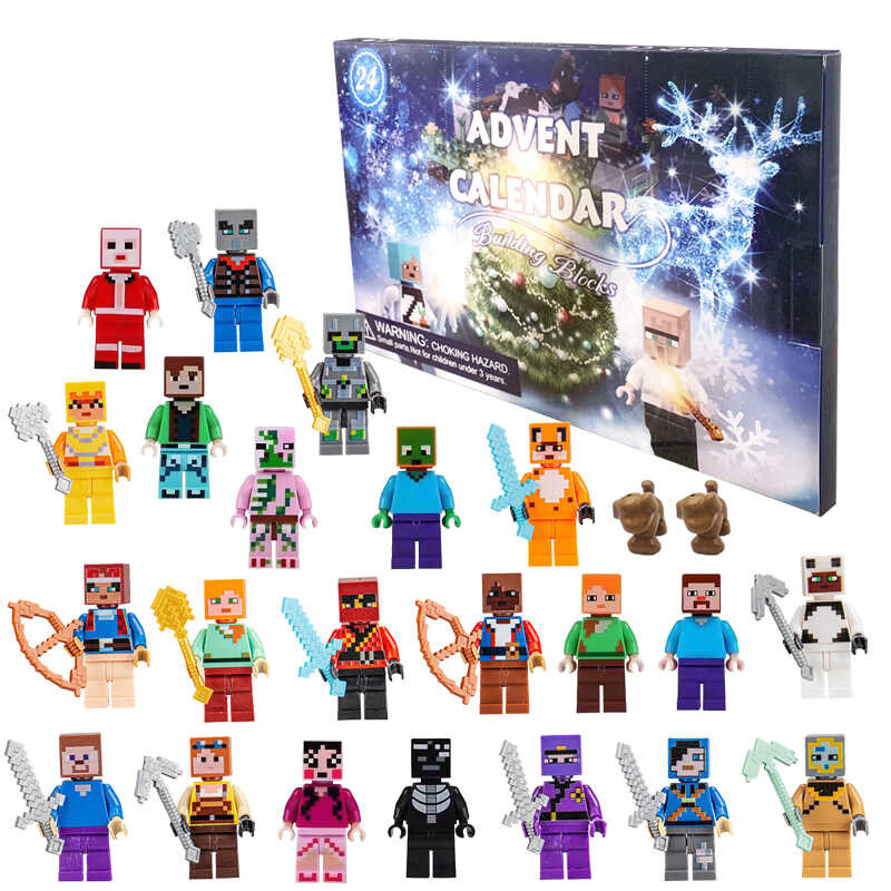 Advent Calendar Minecraft Christmas Gift 24 Day Reward Countdown Kawaii ...