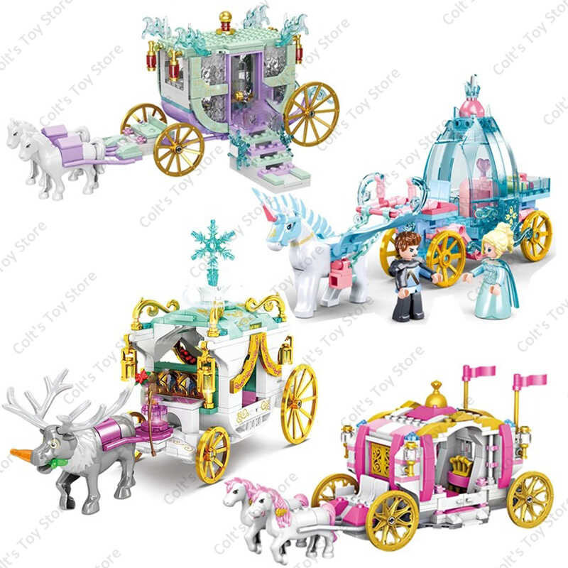 2024 Girls Princess Castle Building Blocks Classic Princess Cartoon ...