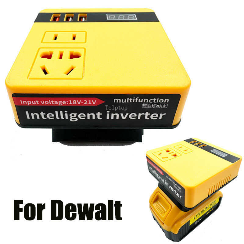 100W Power Inverter For 18V 20V Li-Ion Battery, DC 18V To AC 220V ...