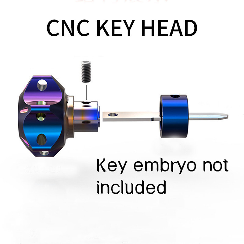 Motorcycle Key Head Replacement CNC Hexagonal Gear Key Cover Modified ...