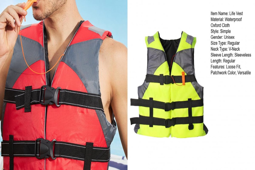 High Buoyancy Life Jacket Three-row Buckle Life Jacket High Visibility ...