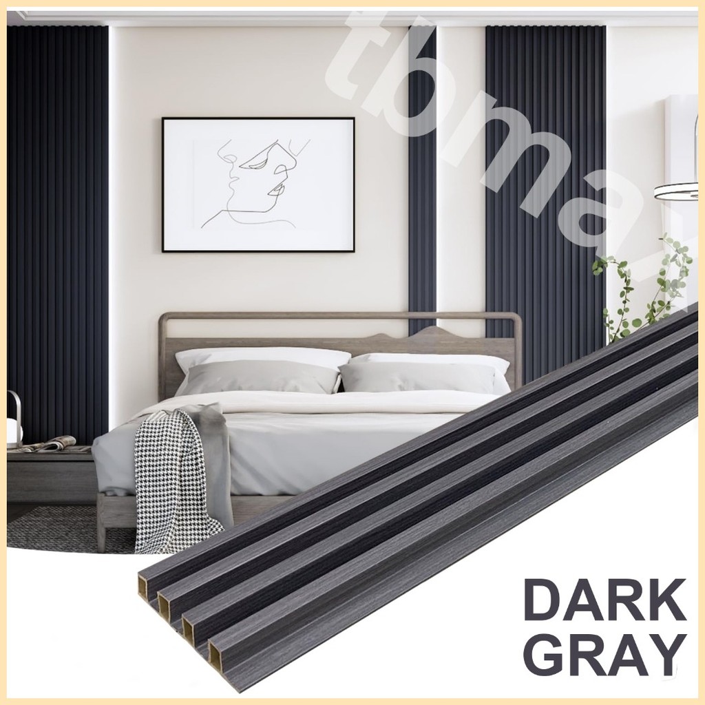 Buy 1 take 3 WPC Fluted Wall Panel Pvc Wood Panel Sticker Waterproof ...