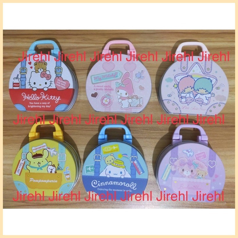 Sanrio Tin Can Case w/handle - Hello Kitty Melody Twin Stars ...