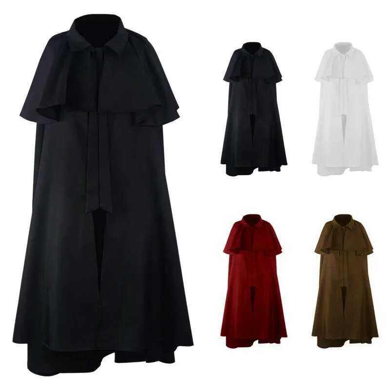 Medieval Coat Man Renaissance Warrior King Guard Victorian Cloak Lord ...