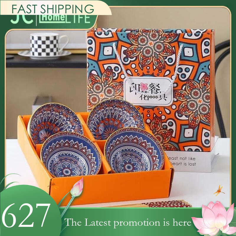 Best Gift,4Pcs Set-Bohemian Ceramic Handicraft Bowl Set Kitchen ...