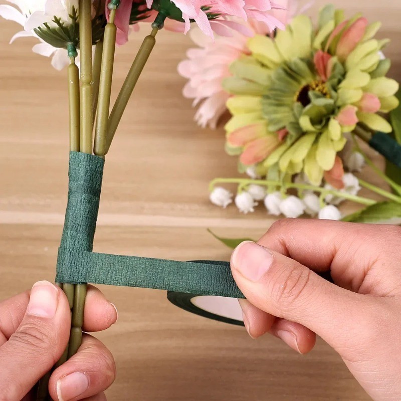 5-10 Rolls Bouquet Floral Stem Tapes Green Self-Adhesive Tapes Florist ...