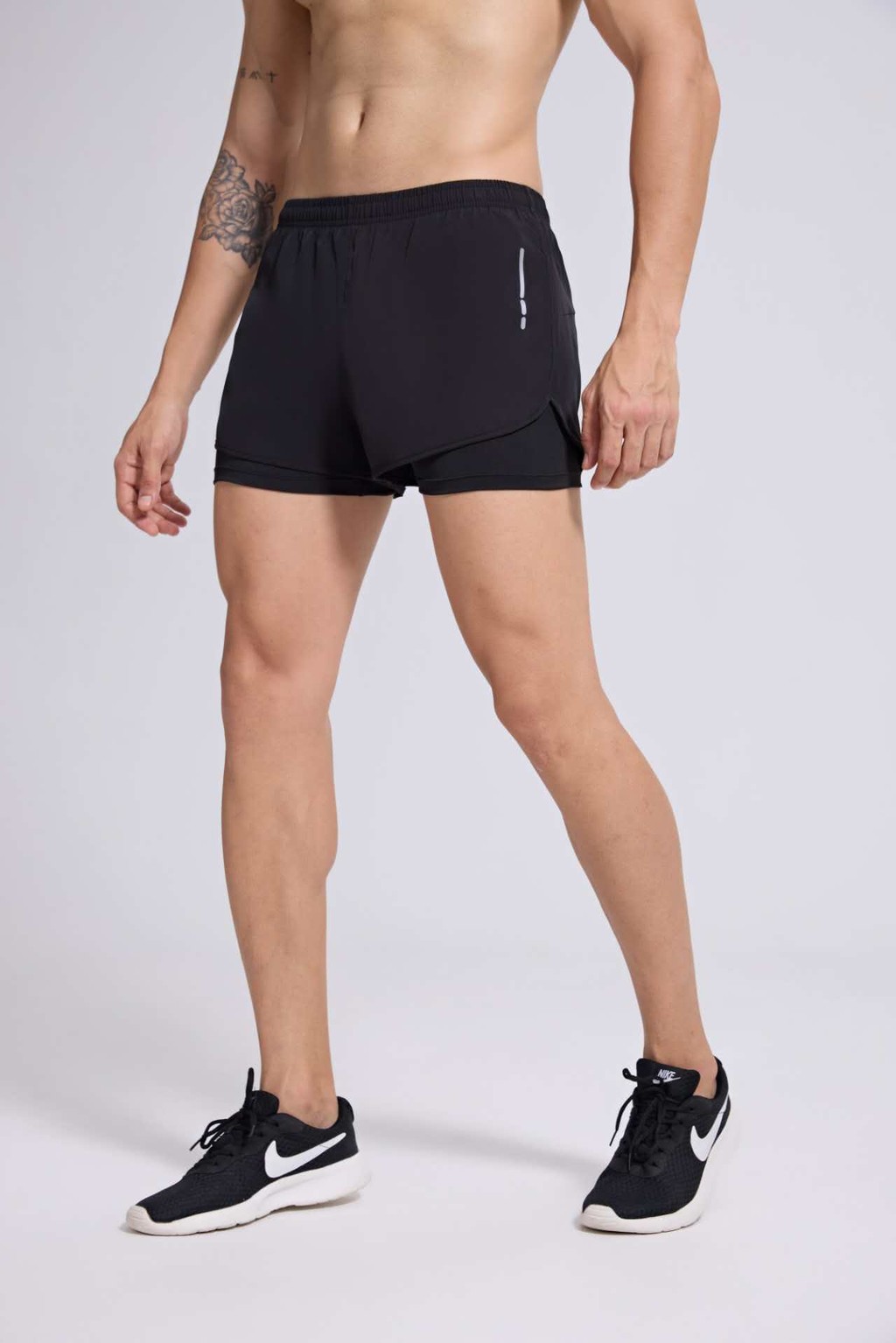 JOY Men's Sports Back waist zipper pocket Running shorts With Cycling ...
