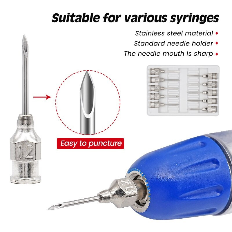 10Pcs Syringe needles Stainless steel hypodermic needles for pig ...