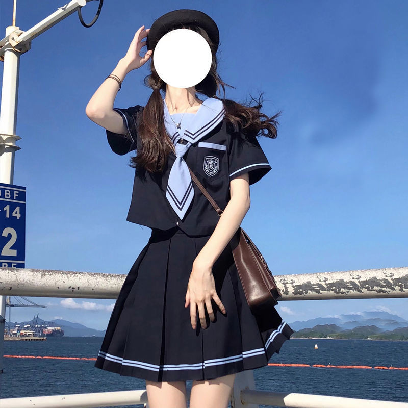 Japanese Style jk Navy Blue Sailor Uniform School Supply Mid-Level Navy Style Formal jk Uniform ...