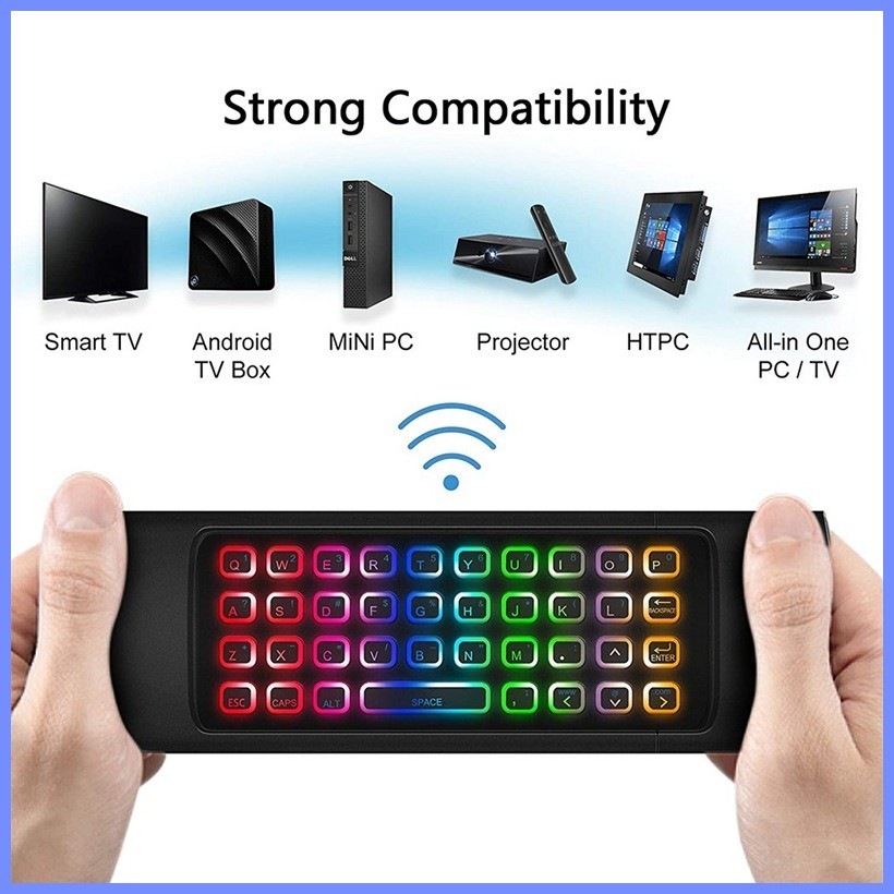 Air Mouse for Android Tv Box, Mini Wireless Keyboard Air Remote Mouse ...
