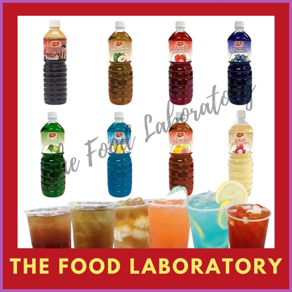 ♀ Injoy Flavored Syrup Chocolate Strawberry Caramel Sugar Blueberry ...