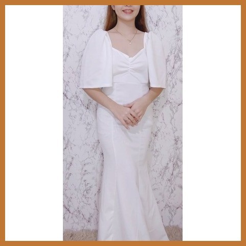 Light Shade Filipiniana Mermaid Sexy Dress Civil wedding dress pastel ...
