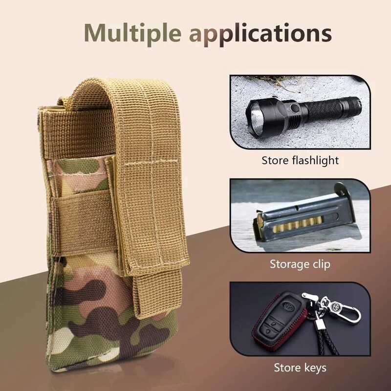 Tactical Molle Flashlight Pouch,Torch Holder,Magazine Single Mag Bag ...