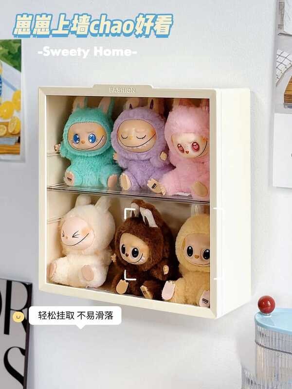 Wall-Mounted Labubu Plush Toy Display Box Labubu Vinyl Doll Blind Box ...