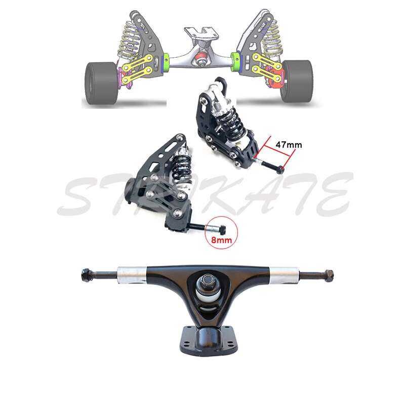 DIY Handmade Modified Longboard Suspension Mechanical Shock Bridge ...