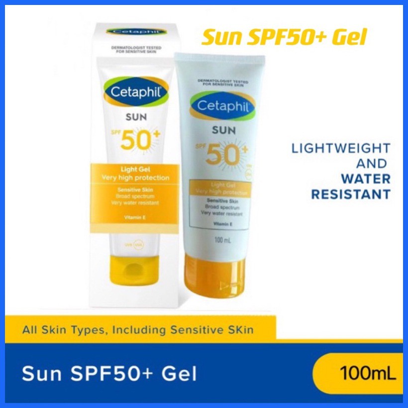 ⚠ ∤ Cetaphil Sunblock SPF 50+ Light Gel (Face & Body) 100ml sunscreen ...