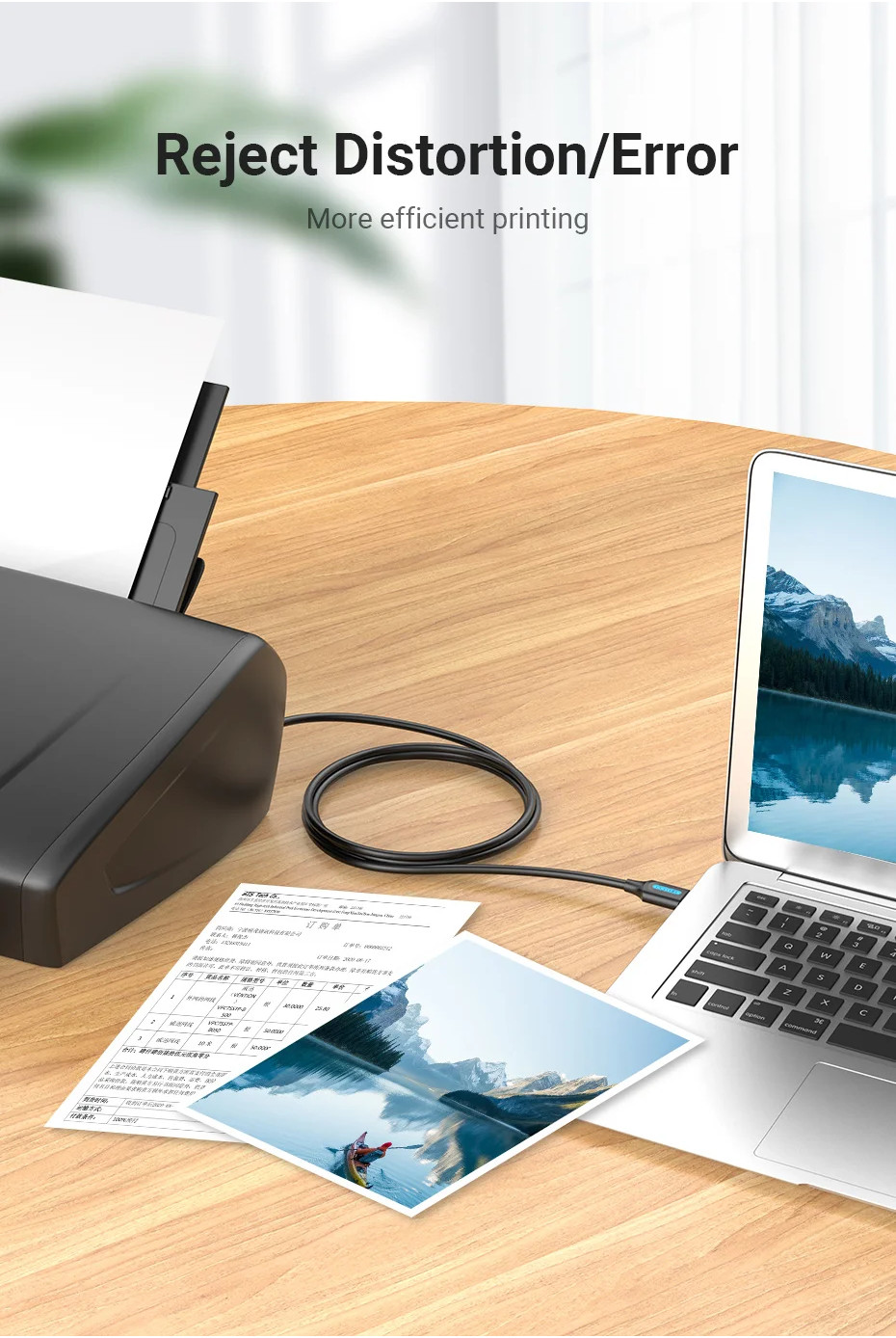 Vention USB Printer Cable USB Type B Male to A Male USB 2.0 Cable for ...