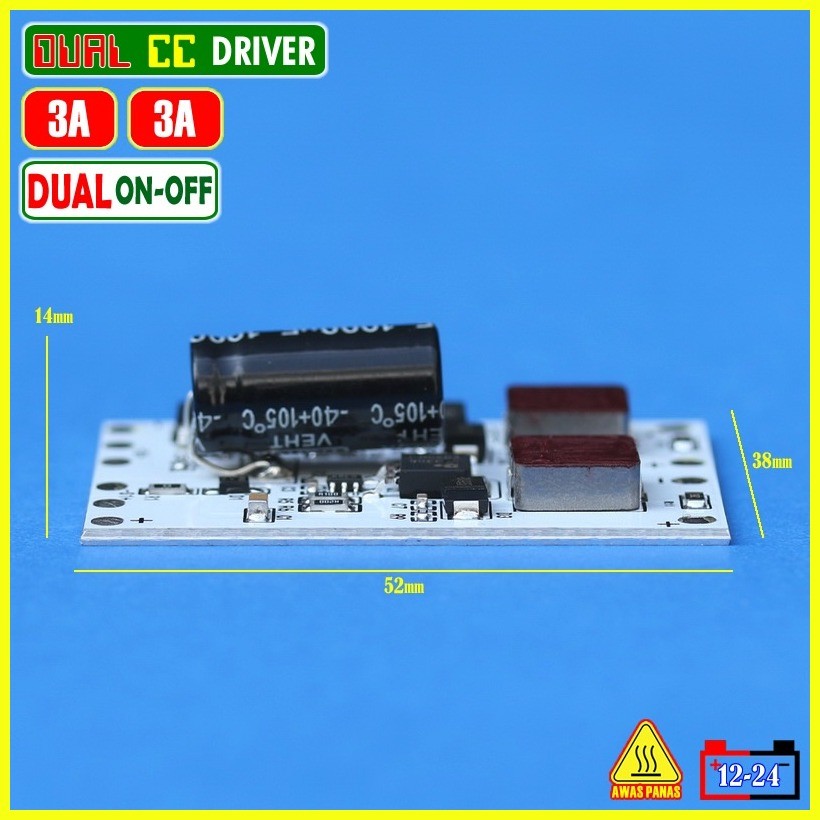 Dual ON 3A LED Driver 2X MCP 3570 XHP50 SST XML Biled Laser 12V 24V ...