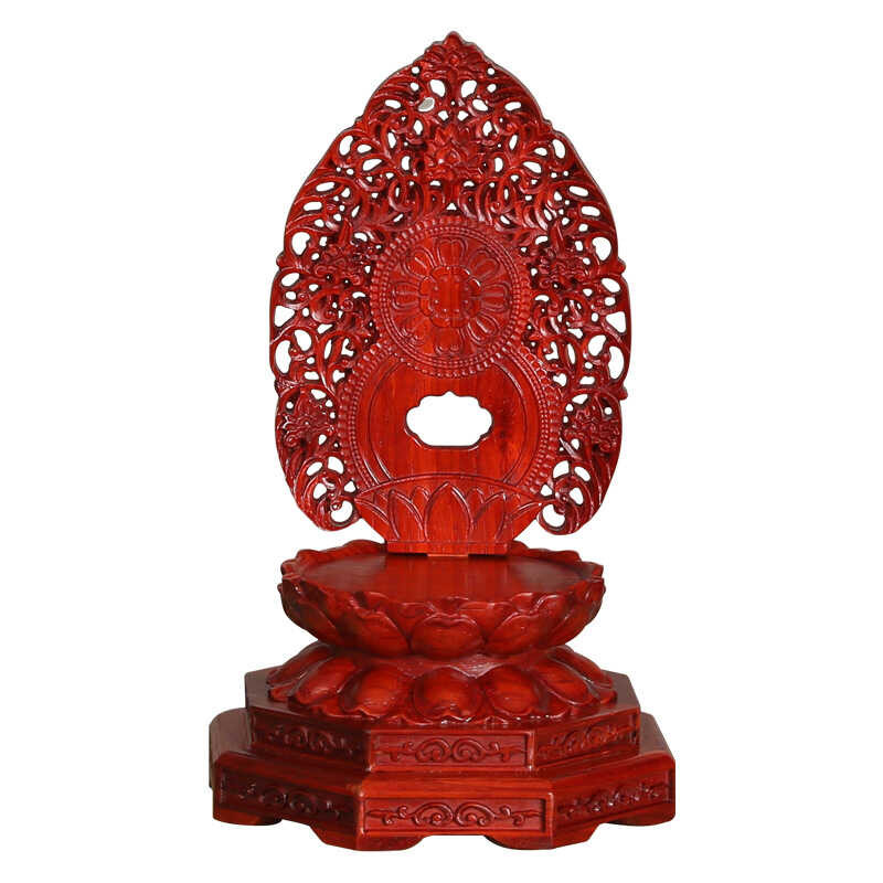 Guanyin Bodhisattva Buddha Statue Lotus Platform Redwood Base With High ...