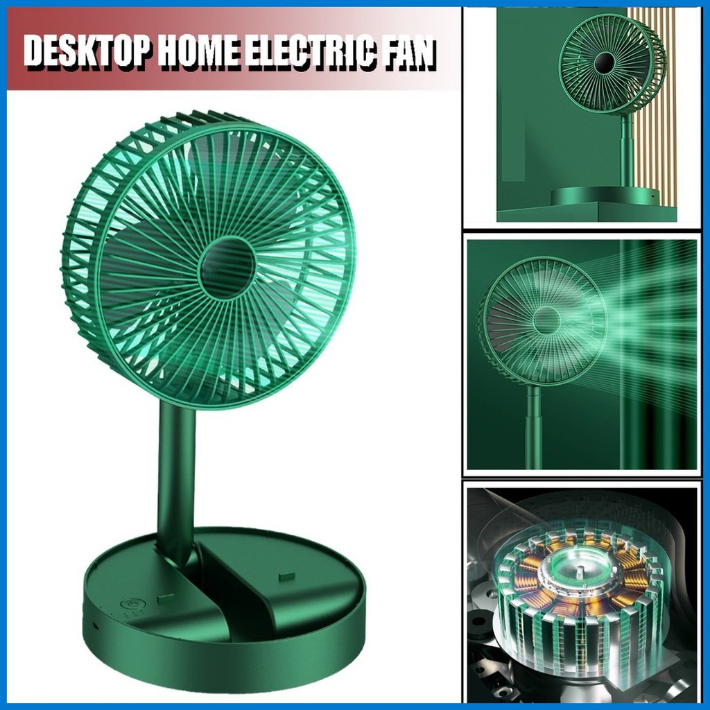 Mini Folding Portable Fan USB Rechargeable Foldable Fan 3 Speeds ...