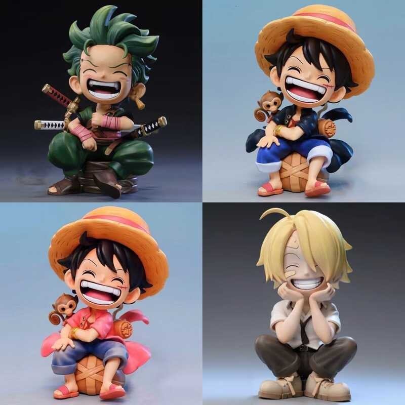 W One Piece Figure Model Q Version Sanji Zoro Luffy Fig Anime ...