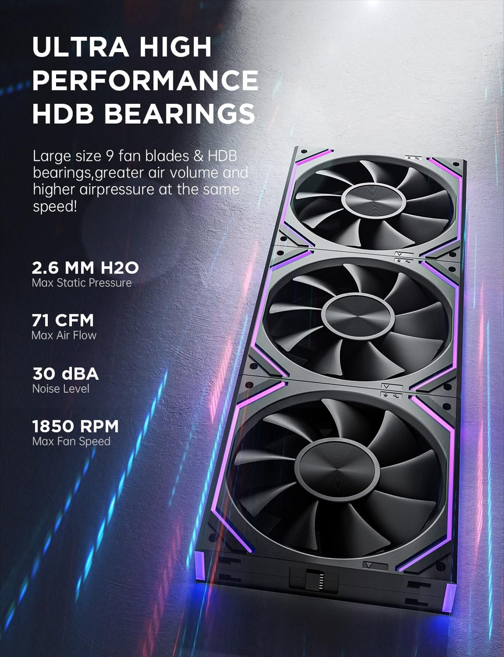 Asiahorse Fan DAWN 120mm Daisy Chain 68 CFM ARGB PWM PC CPU Cooler ...