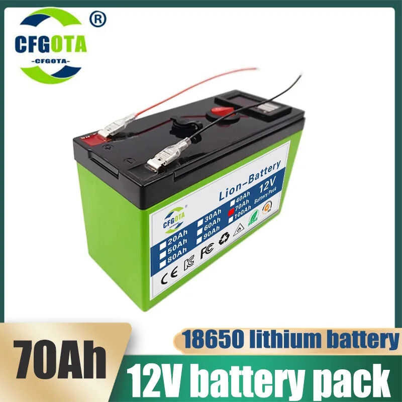 70Ah - Lifepo4 Lithium 12V Portable Rechargeable Battery Built-In 5V 2 ...